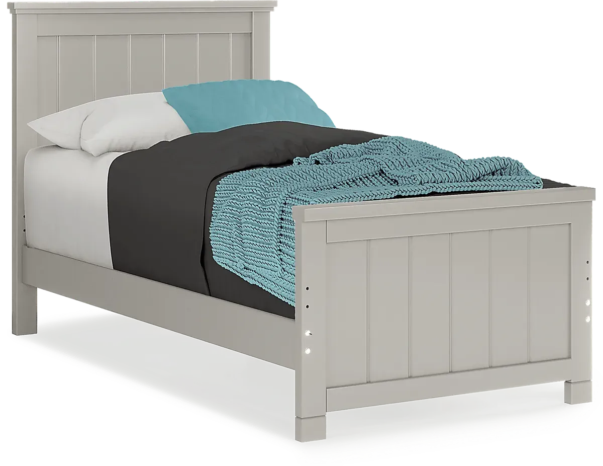 Cottage Colors 5 Pc Gray Twin Bedroom Set With Dresser, 3 Pc Twin Panel ...