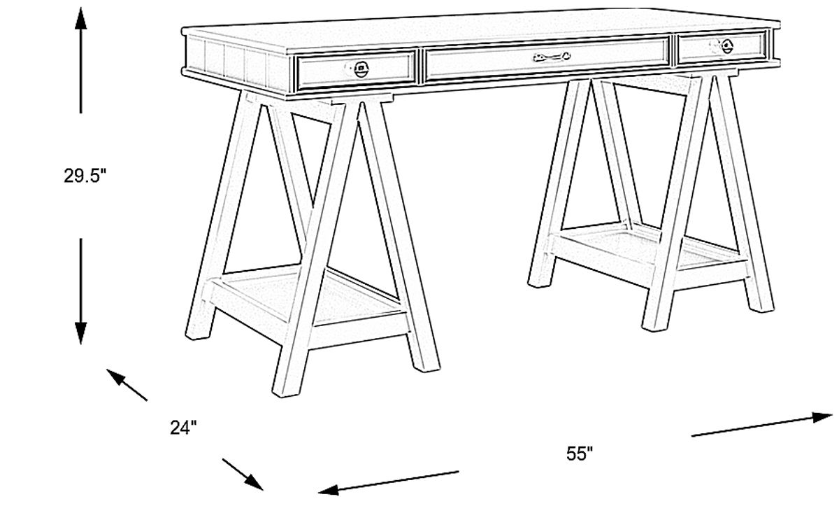 Cottage Colors Lavender Desk | Rooms to Go