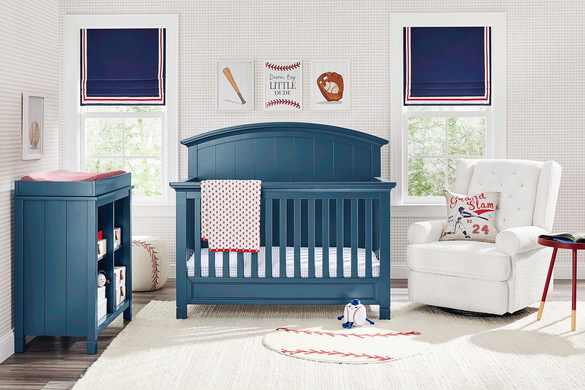 Cottage Colors Navy Crib | Rooms to Go