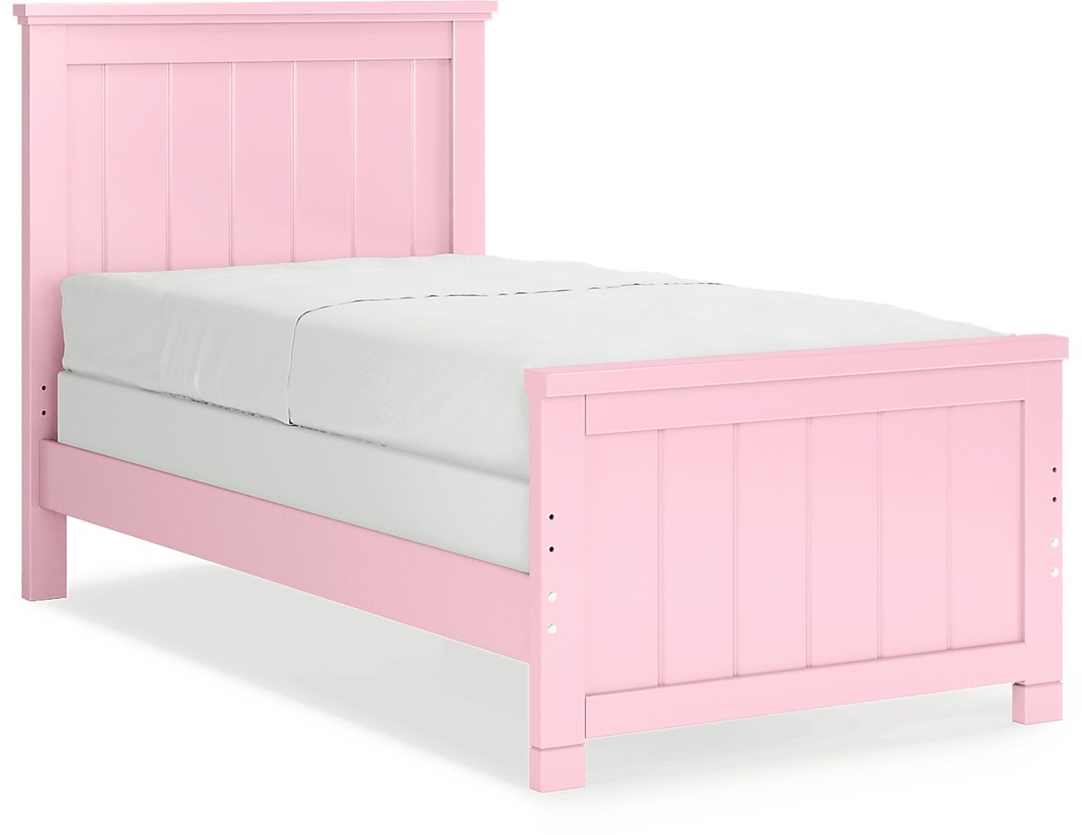 Cottage Colors Pink 3 Pc Twin Panel Bed | Rooms to Go