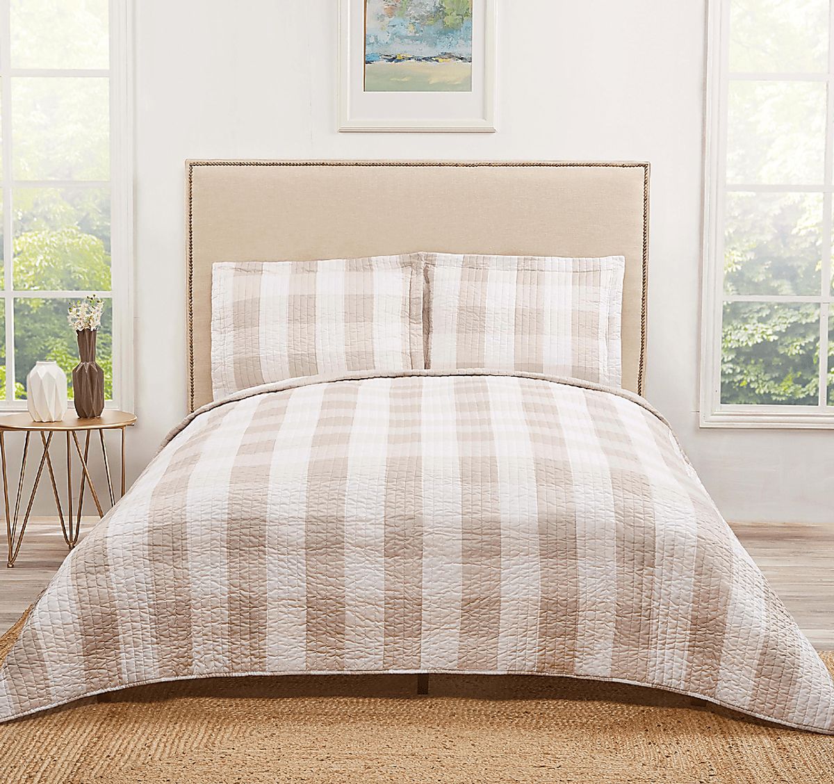 Cottage Pearl Khaki Beige,Brown Full/Queen Comforter Set | Rooms to Go
