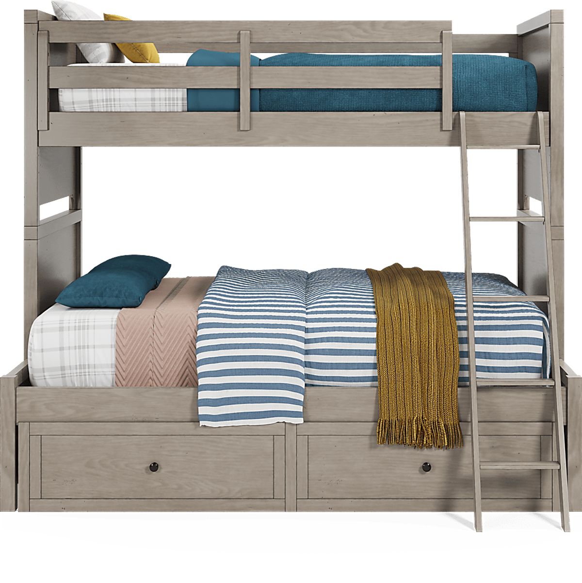 Country Hollow Fawn 4 Pc Twin/Full Bunk Bed | Rooms to Go