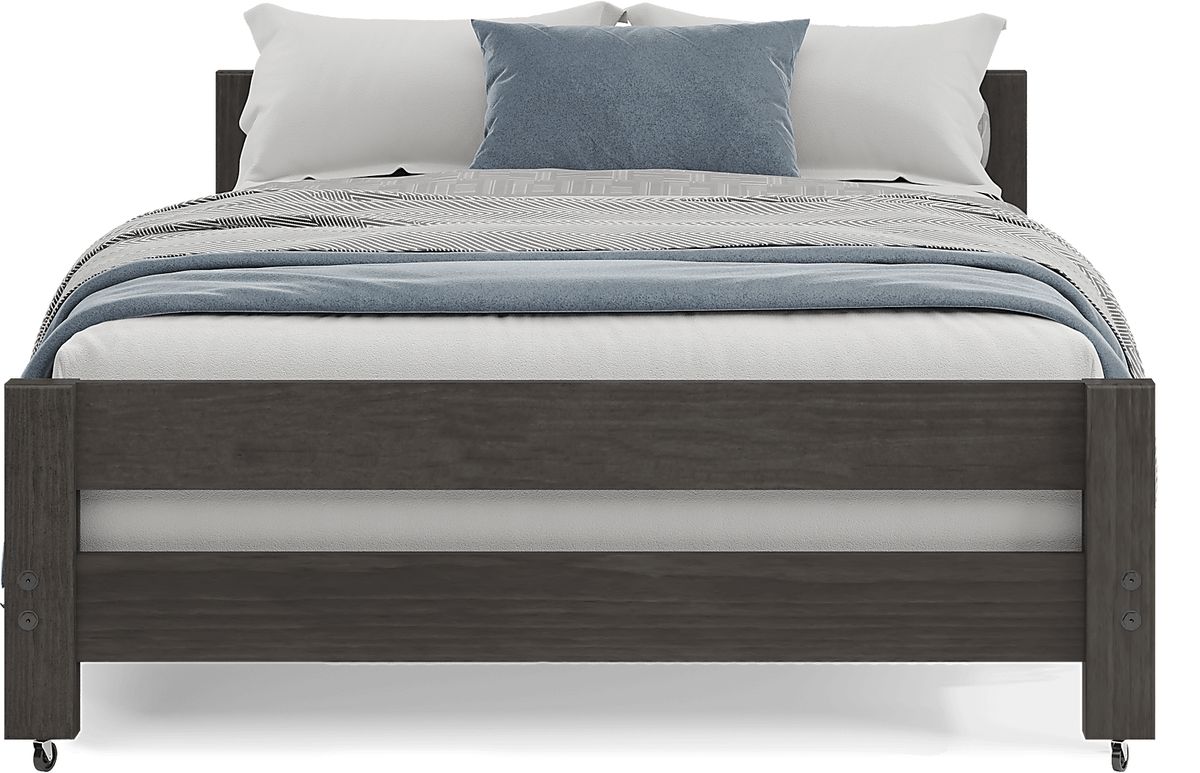 Creekside 2.0 Charcoal Gray Full Caster Bed | Rooms to Go
