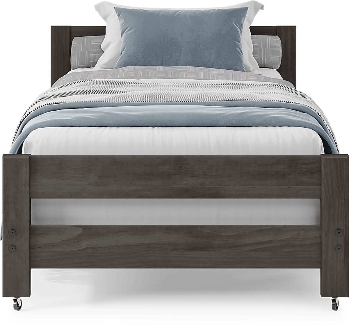 Creekside 2.0 Charcoal Gray Twin Caster Bed | Rooms to Go