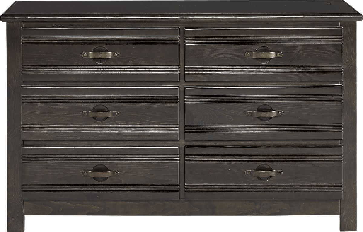 Creekside 5 Pc Charcoal Gray Full Bedroom Set With 3 Pc Full Bookcase ...