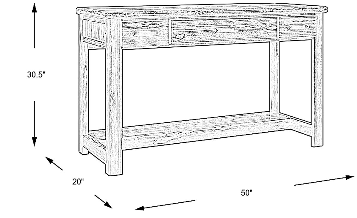Kids Creekside Chestnut Desk - Rooms To Go