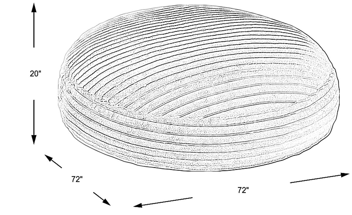 Cushy Cloud XL Ivory Beige Polyester Fabric Bean Bag | Rooms to Go