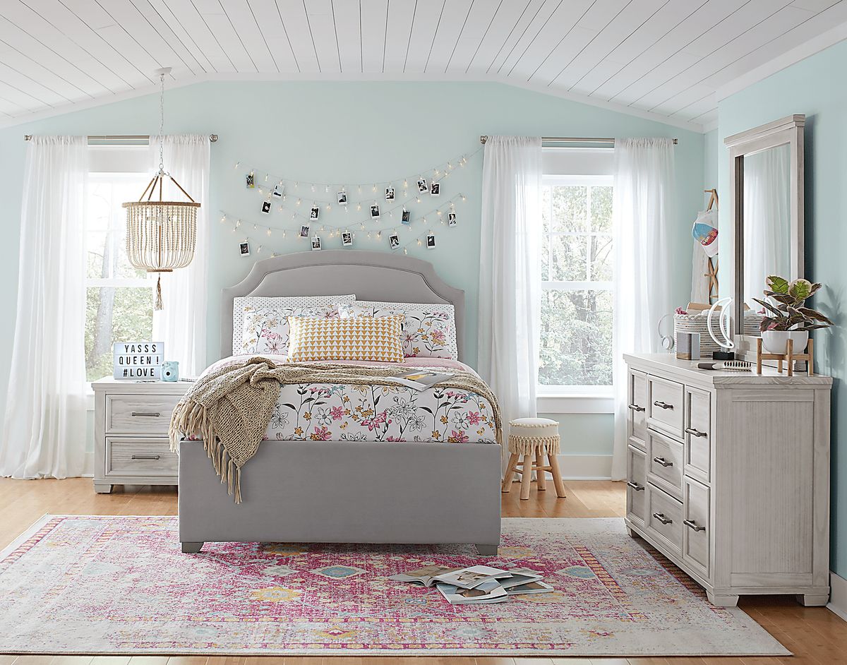 Hilton Head 5 Pc White Colors,White Gray Full Bedroom Set With Dresser ...