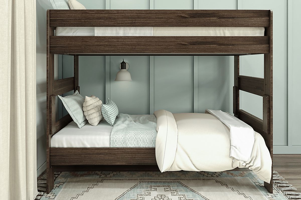Darja I Brown Dark Wood Twin/Twin Bunk Bed | Rooms to Go