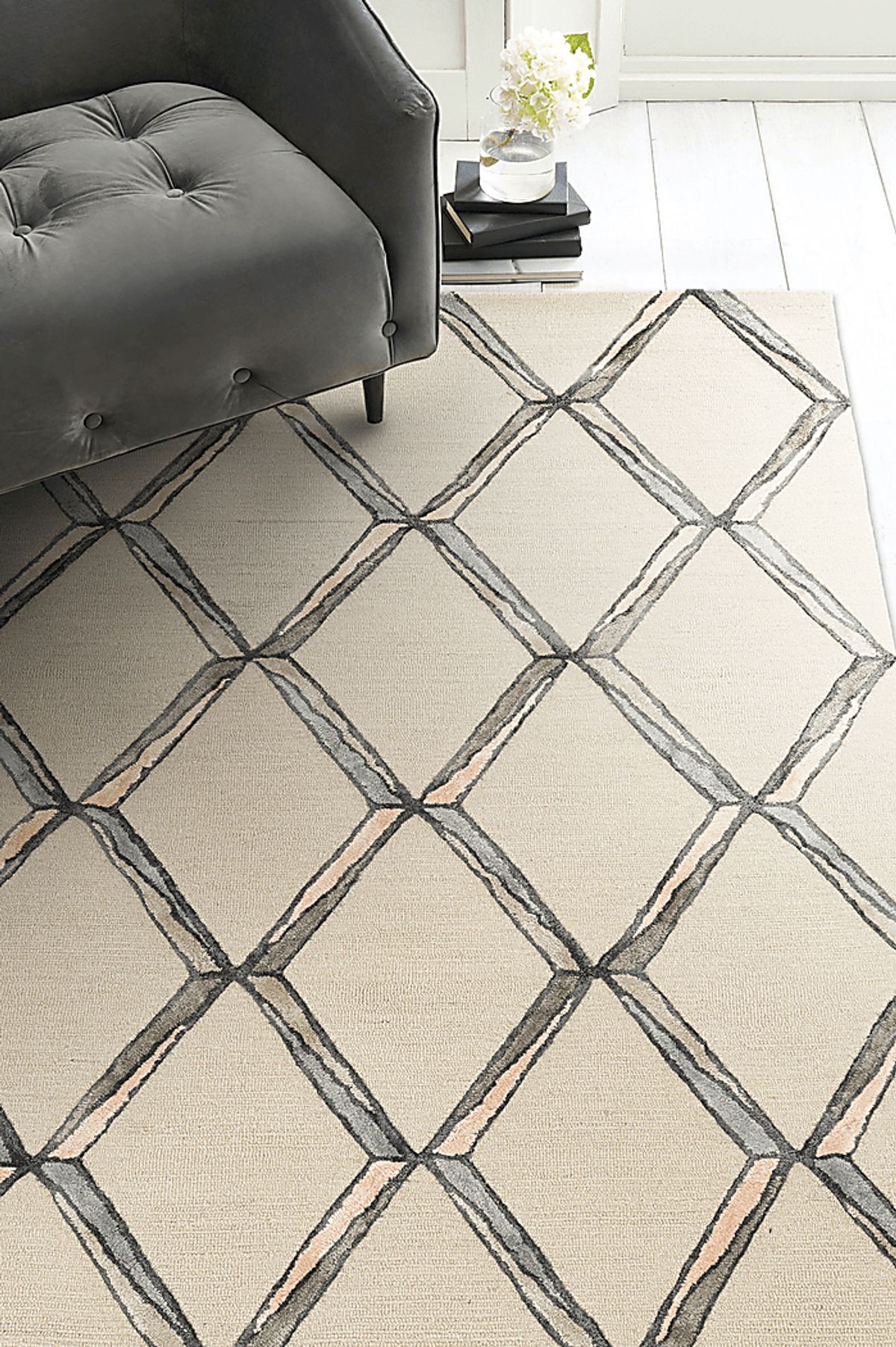 Diamond Basic Cream Beige Rug | Rooms to Go