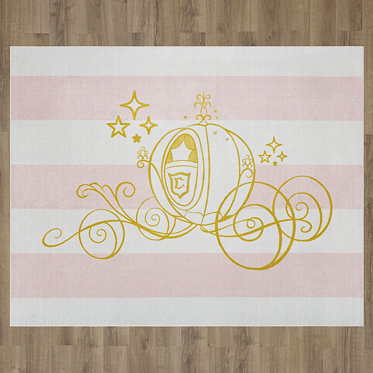 Disney Cinderella Carriage White Rug | Rooms to Go