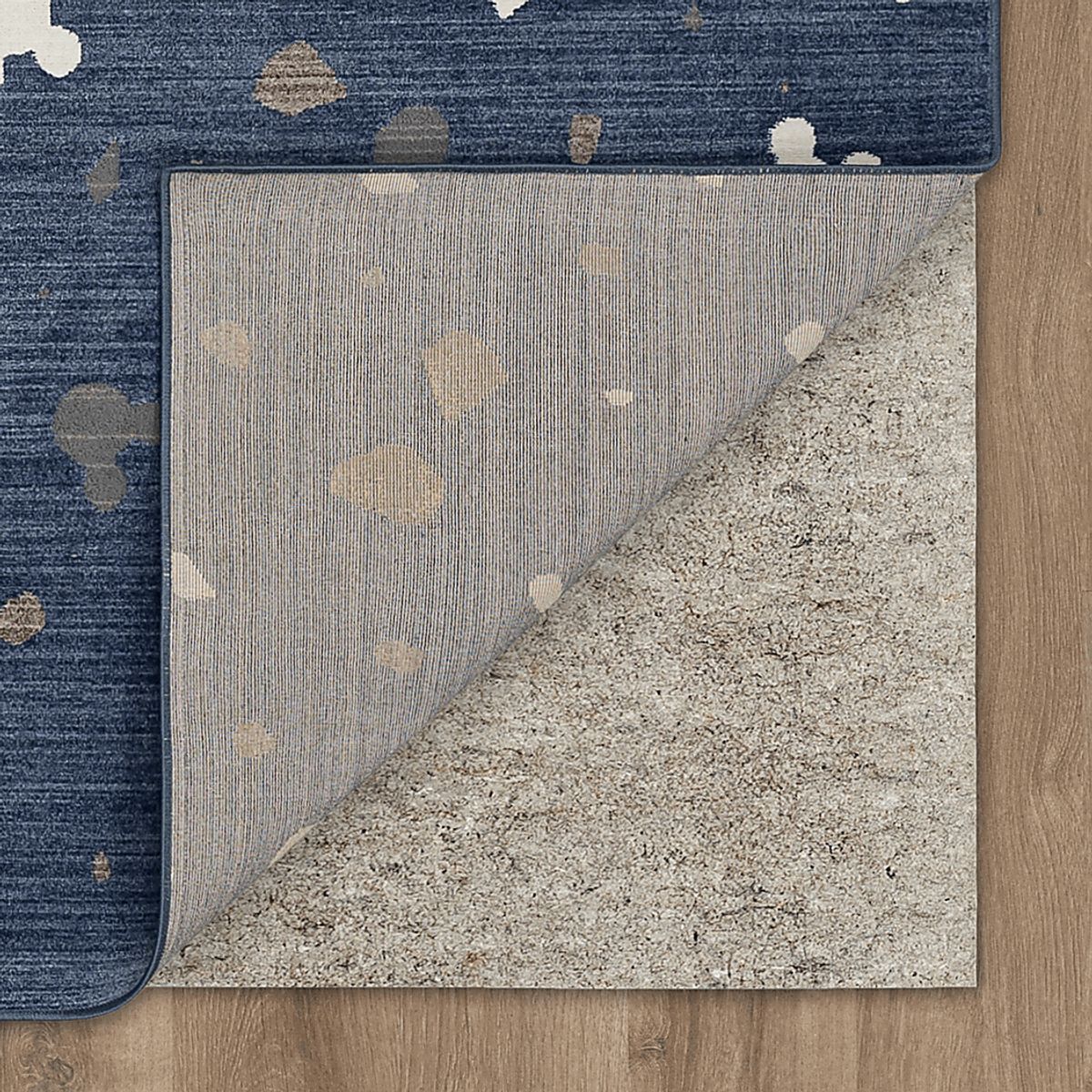 Disney Mickey Mouse Terrazzo Blue Polyester Fabric Accent Rug | Rooms to Go