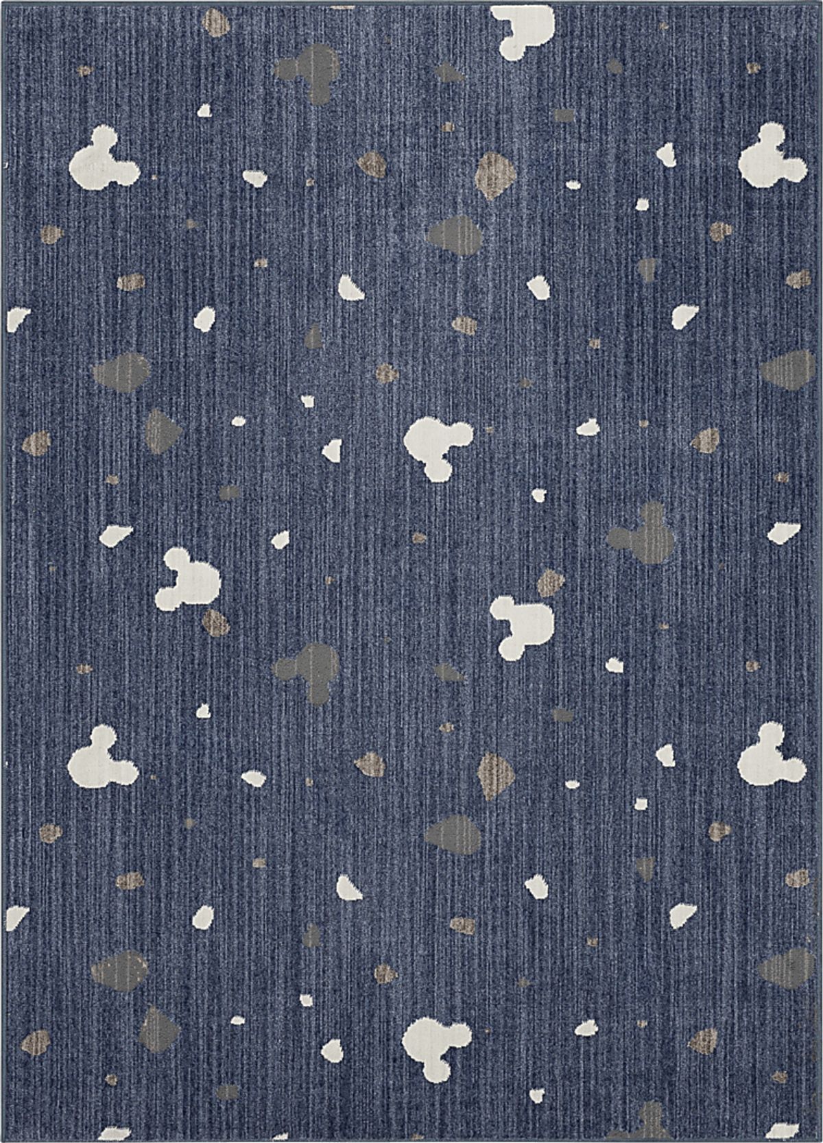 Disney Mickey Mouse Terrazzo Blue Polyester Fabric Accent Rug | Rooms to Go