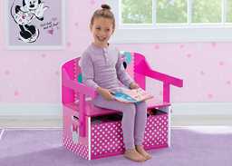 Disney Minnie Mouse Pink Colors Convertible Bench | Rooms to Go