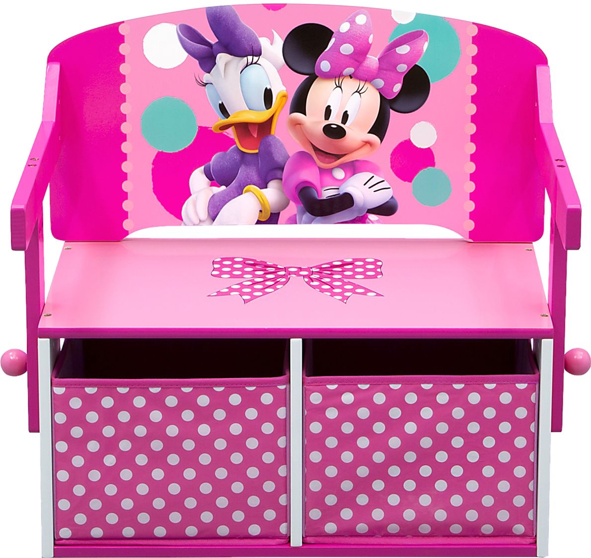 Disney Minnie Mouse Pink Colors Convertible Bench - Rooms To Go