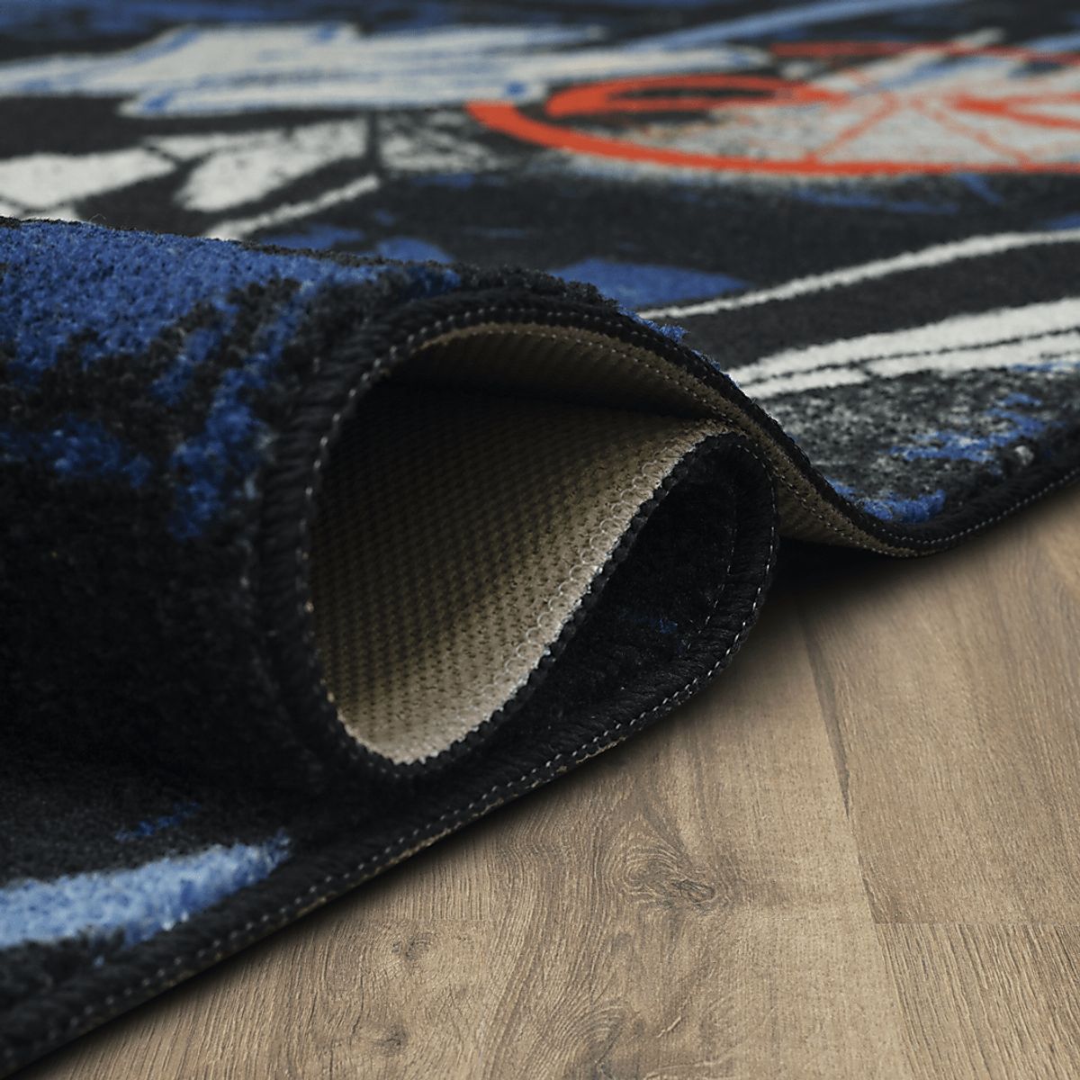 Disney Spiderman Action Multi,Red Polyester Fabric Rug | Rooms to Go