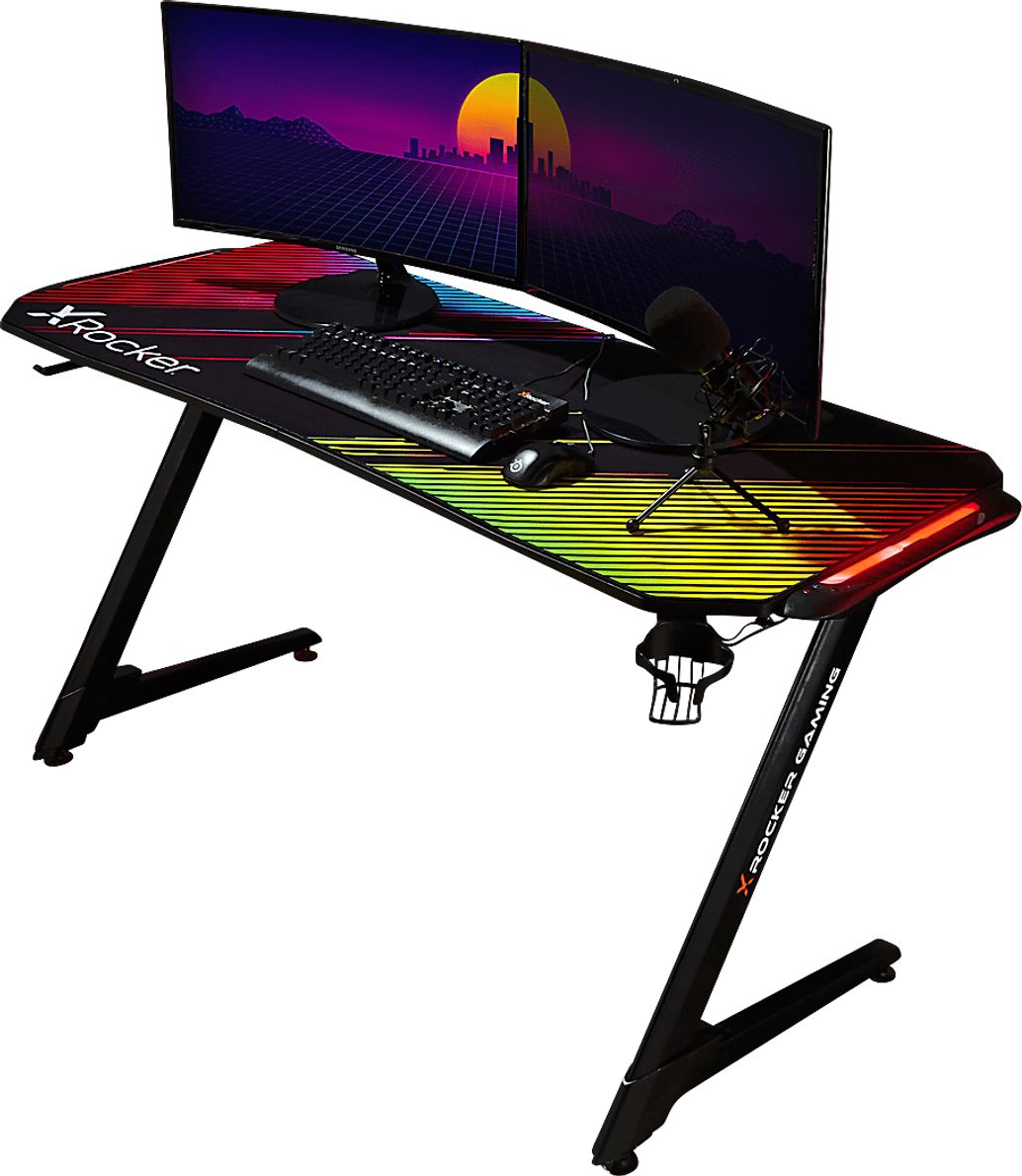 Kids Dotrax Black Black,Colors Desk - Rooms To Go