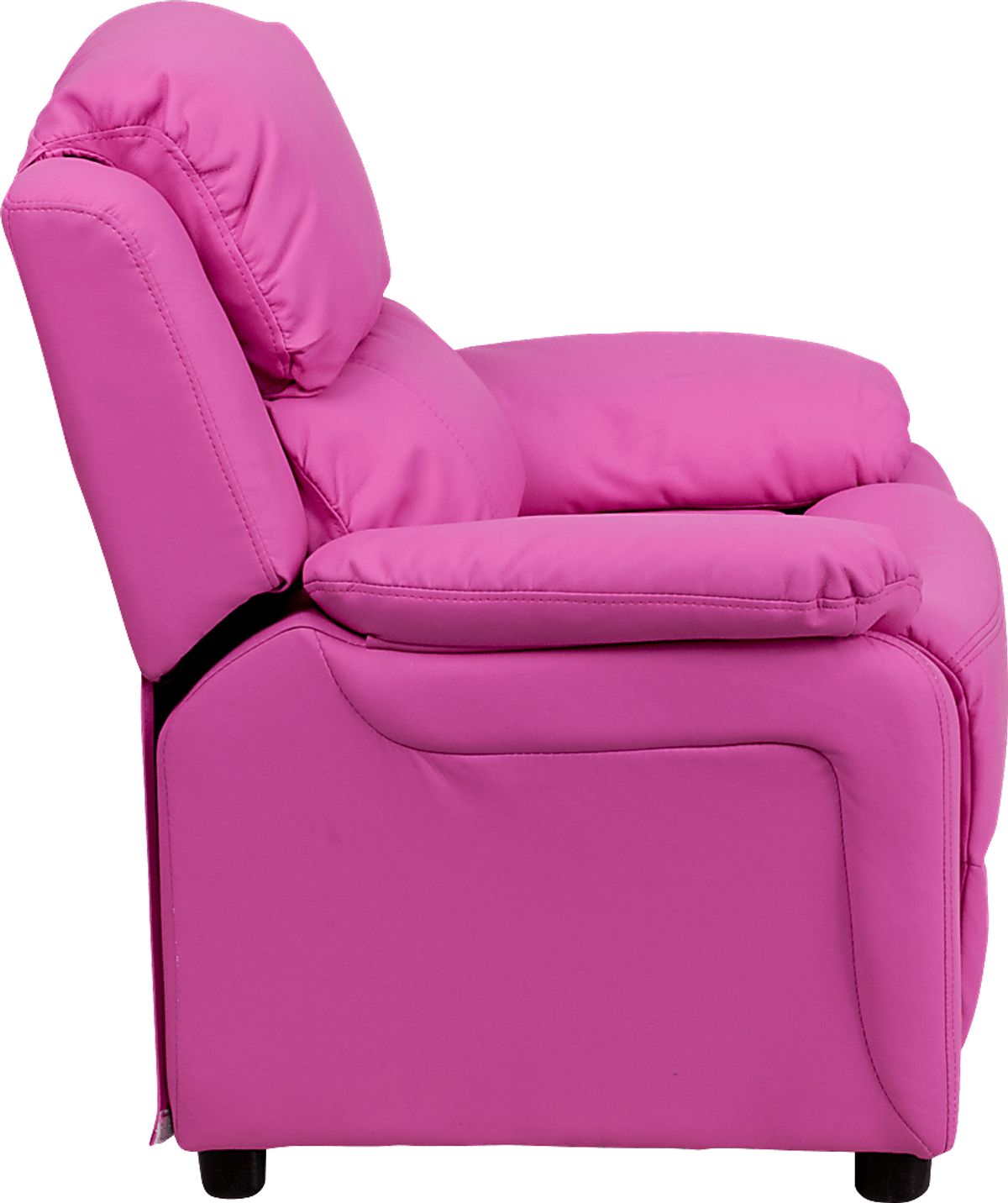 Dreux Pink Vinyl Fabric Recliner | Rooms to Go