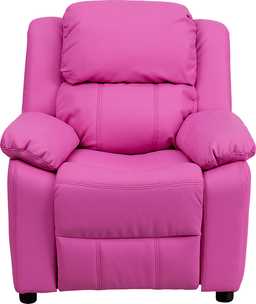 Dreux Pink Vinyl Fabric Recliner | Rooms to Go
