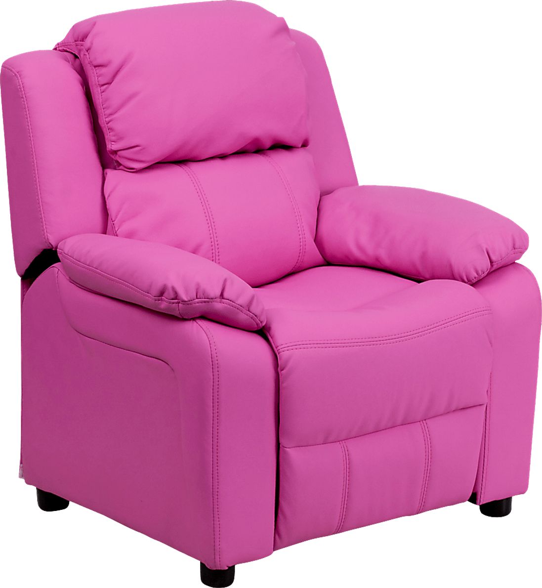 Dreux Pink Vinyl Fabric Recliner - Rooms To Go