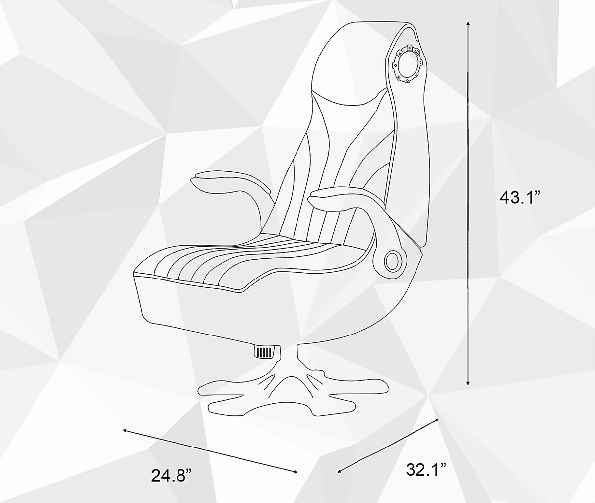 Drop Camp Teal Blue,Green Polyurethane Fabric Gaming Chair | Rooms to Go