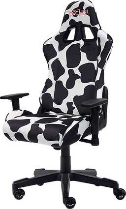 Eldoki Black,White Nylon,Velvet Gaming Chair | Rooms to Go