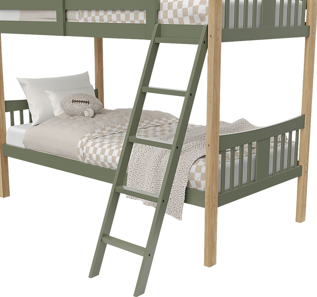 Fablea Natural,Olive Colors,Light Wood Twin/Twin Bunk Bed | Rooms to Go