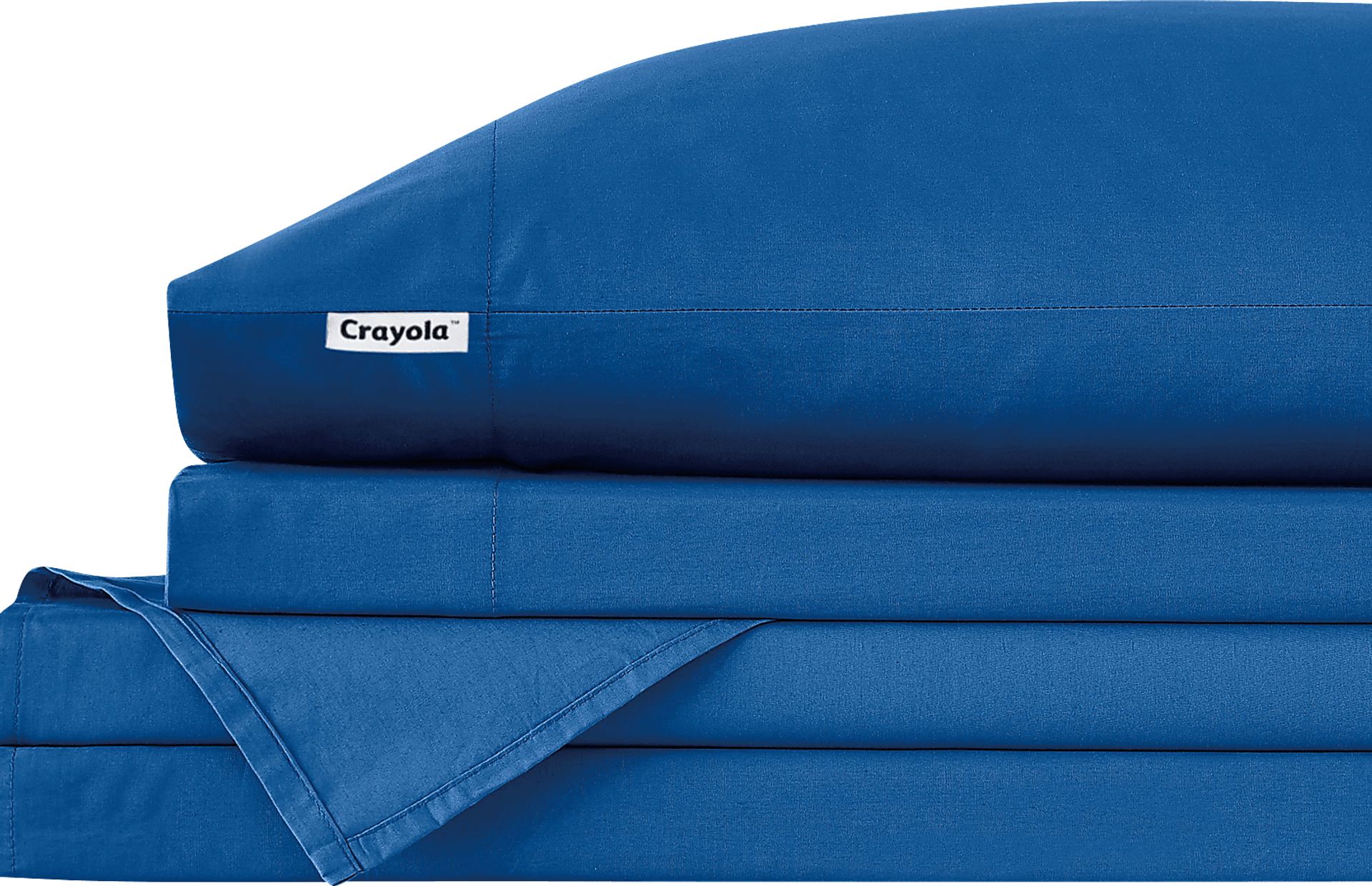 Feeling Bright Blue Cotton Fabric 4 Pc Queen Sheet Set | Rooms to Go