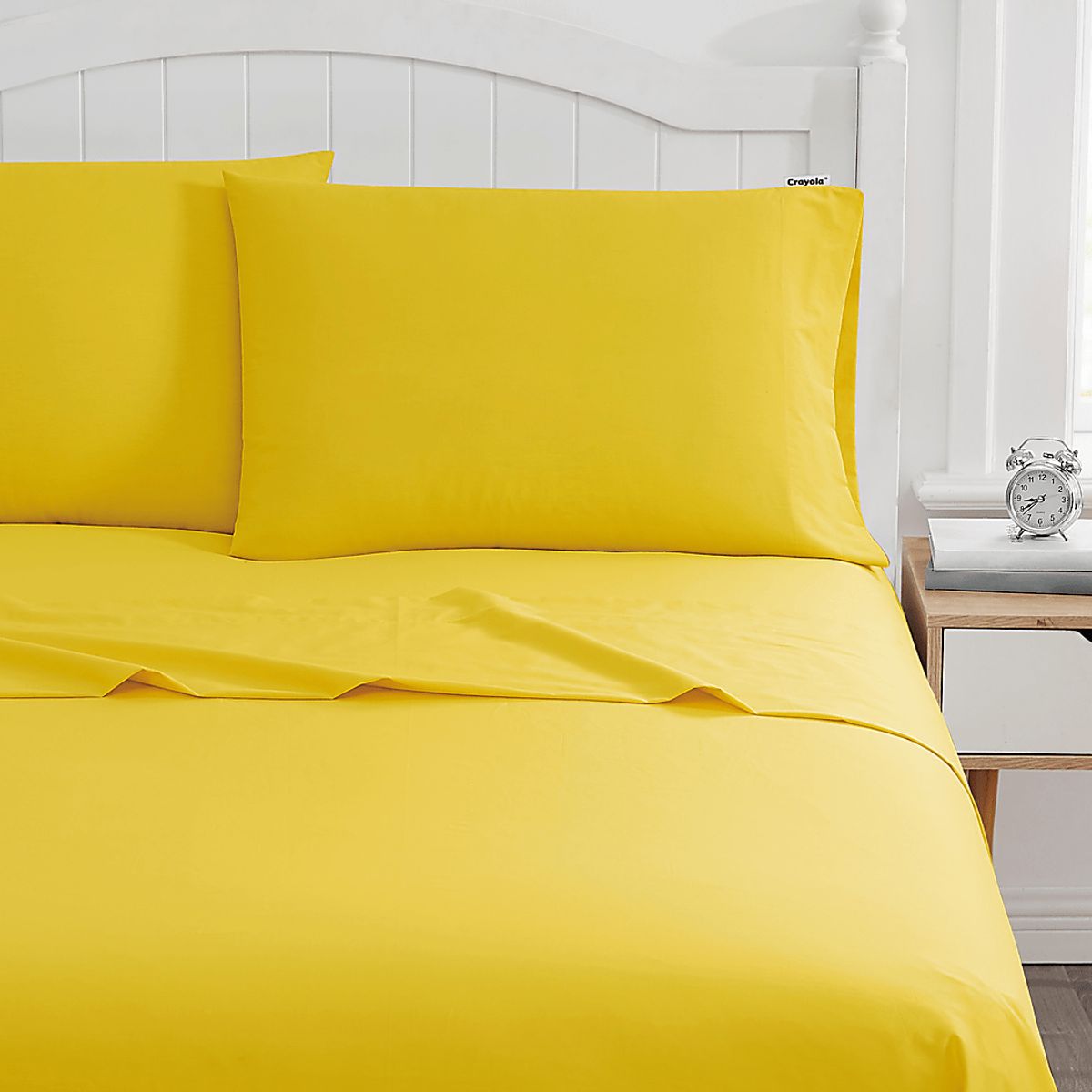 Feeling Bright Yellow Cotton Fabric 4 Pc Full Sheet Set | Rooms to Go