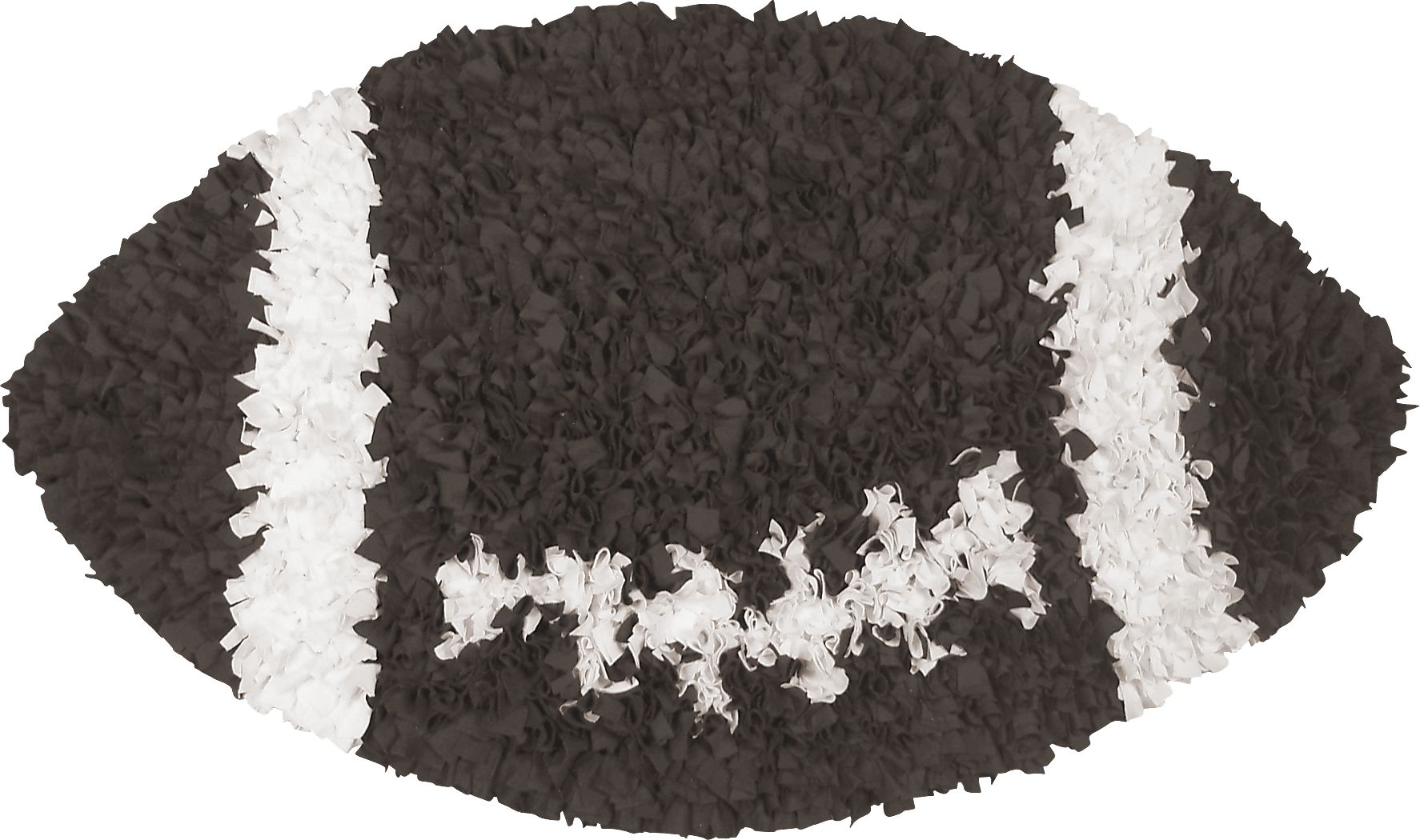 Kids Fluffy Football Brown 3' x 3' Rug - Rooms To Go