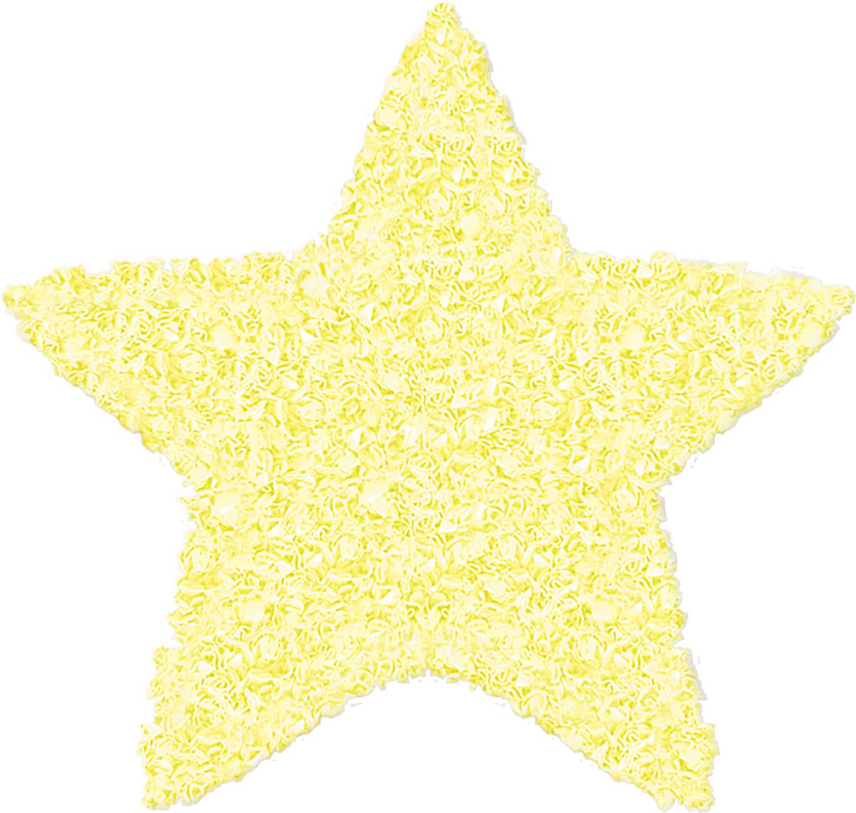 Fuzzy Star Yellow Rug | Rooms to Go