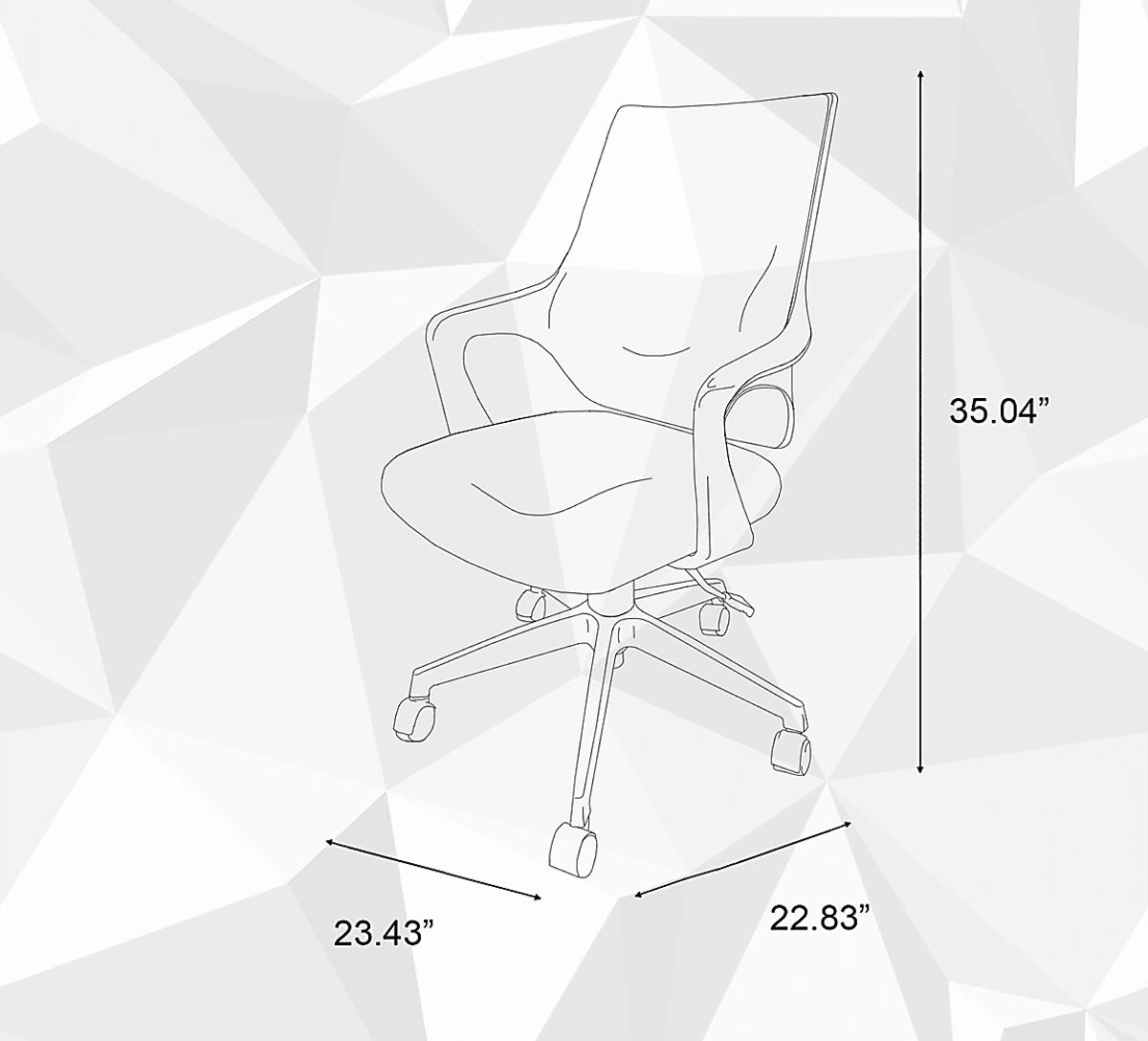 Glengarry Black Polyester Fabric Desk Chair | Rooms to Go