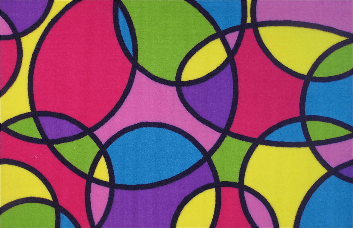 Happy Mural Pink Nylon Fabric Rug | Rooms to Go