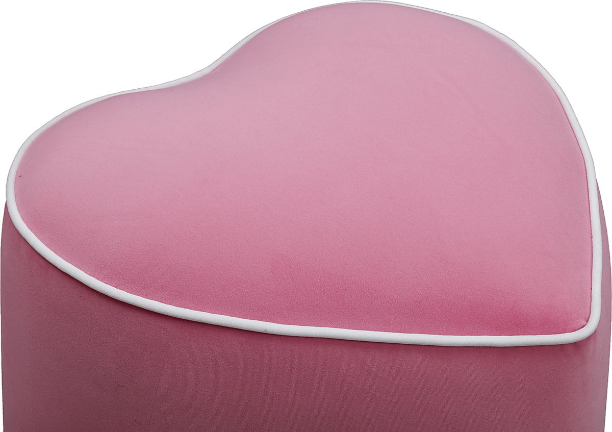 Heartthrob Pink Ottoman | Rooms to Go