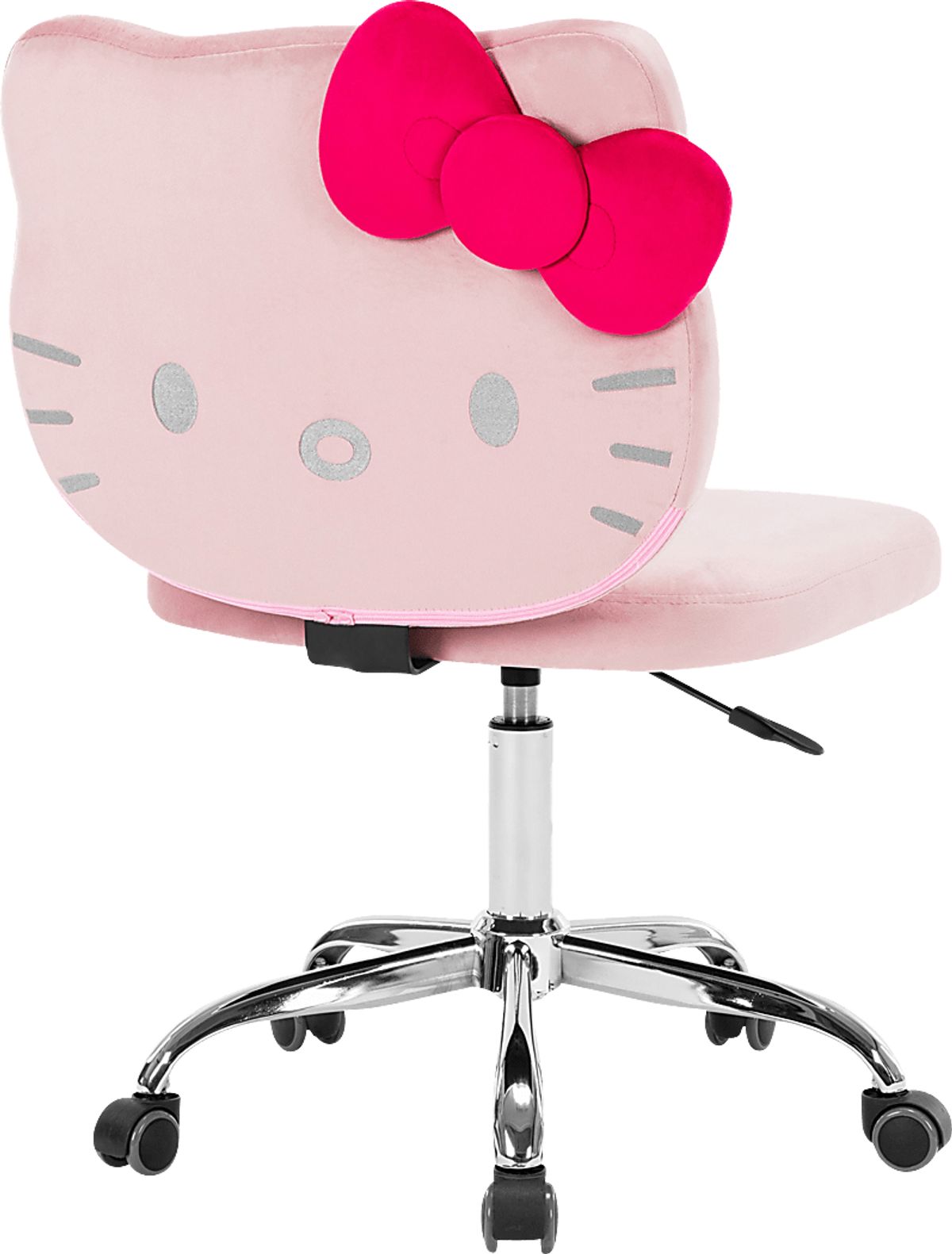 Kawaii Pink Polyester,Velvet Fabric,Plush Desk Chair | Rooms to Go