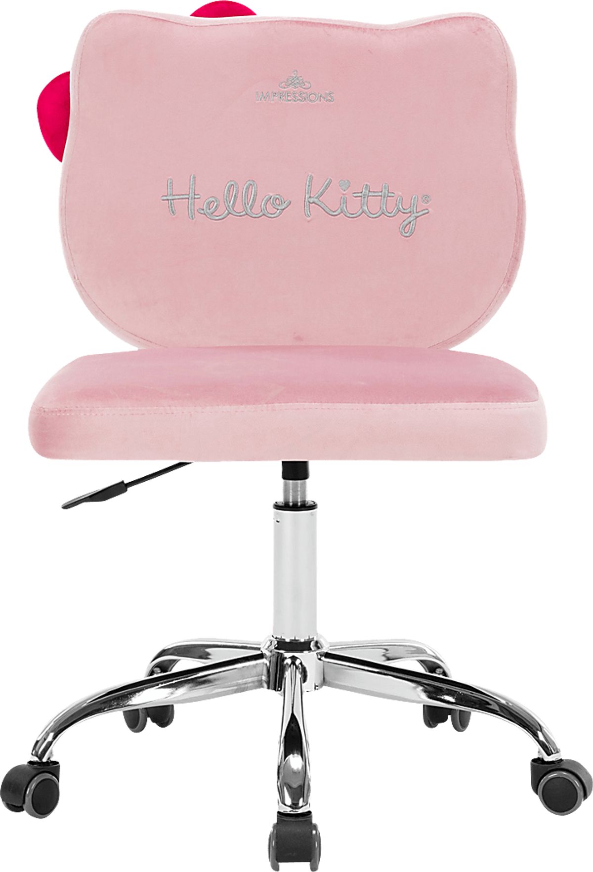 Kawaii Pink Polyester,Velvet Fabric,Plush Desk Chair | Rooms to Go