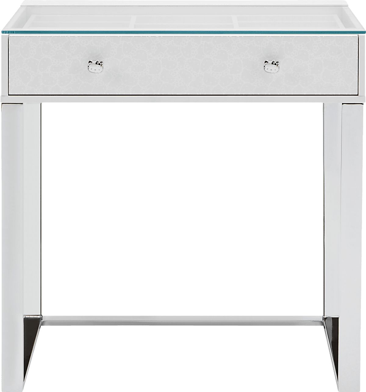 Hello Kitty Vanity II Silver,White Colors,Gray,White Desk | Rooms to Go