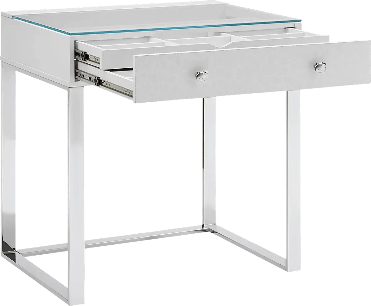 Hello Kitty Vanity II Silver,White Colors,Gray,White Desk | Rooms to Go