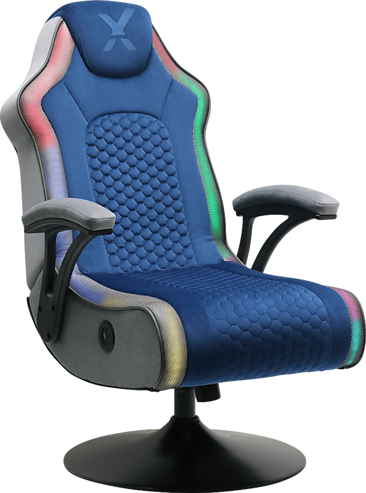 Hi Score Xp Blue Velvet Plush Gaming Chair | Rooms to Go