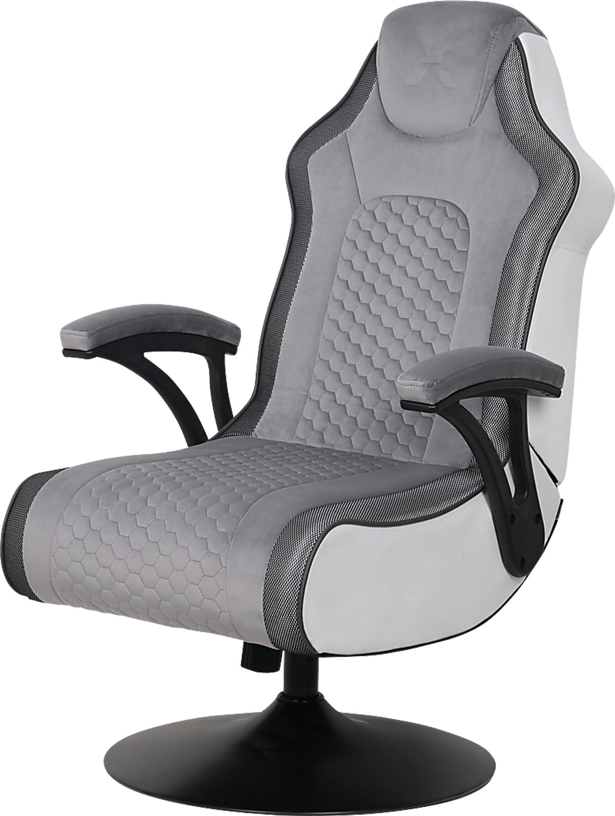 Hi Score Xp Gray Velvet Plush Gaming Chair | Rooms to Go