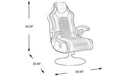 Hi Score Xp Gray Velvet Plush Gaming Chair | Rooms to Go