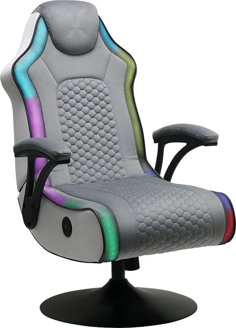 Hi Score Xp Gray Velvet Plush Gaming Chair | Rooms to Go