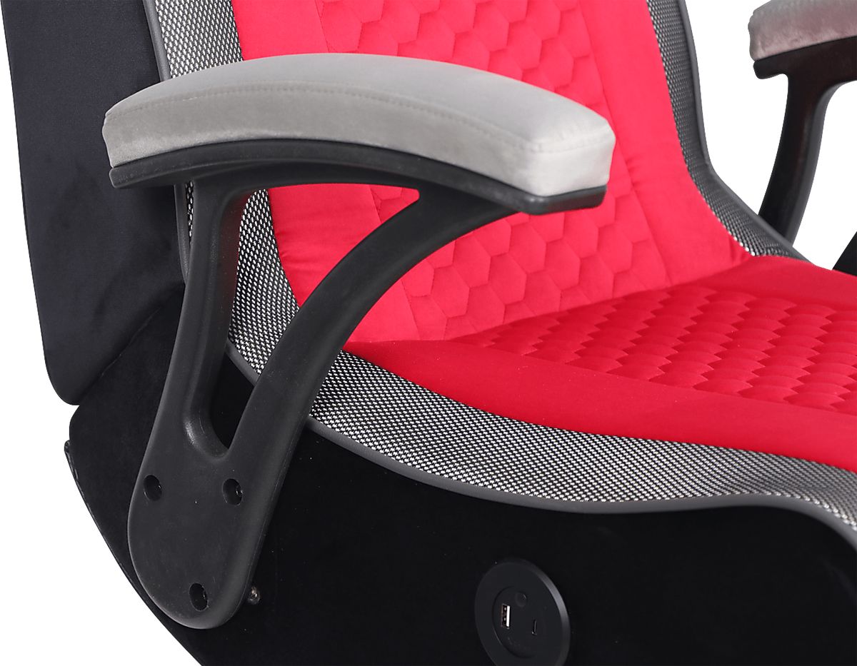 Hi Score Xp Red Velvet Plush Gaming Chair | Rooms to Go