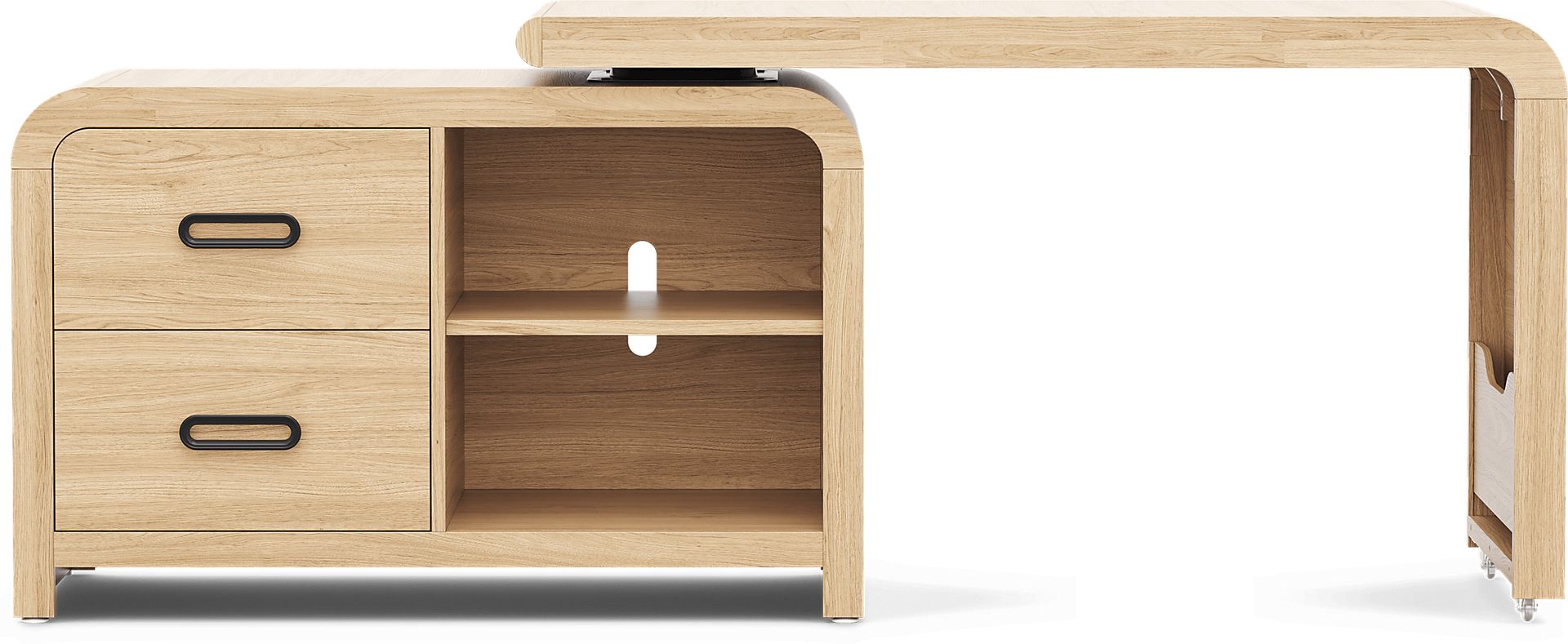 Drew & Jonathan Kids Hidden Hills Light Oak Wood Desk | Rooms to Go
