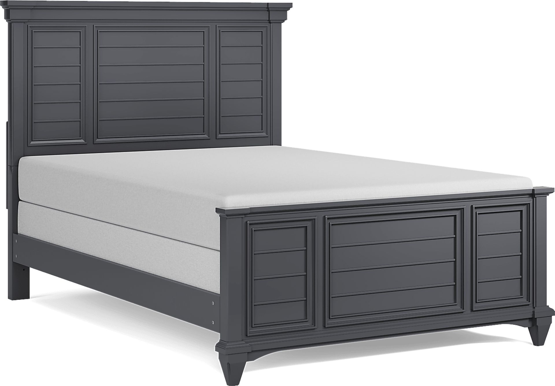 Hilton Head 5 Pc Graphite Black Full Bedroom Set With Nightstand, 3 Pc ...