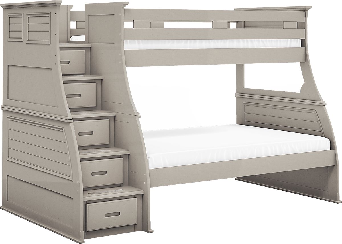 Hilton Head Gray Twin/Full Step Bunk | Rooms to Go