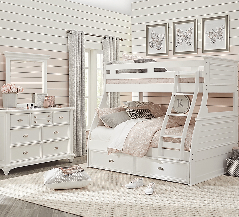 Hilton Head White Colors,White Twin/Full Bunk | Rooms to Go