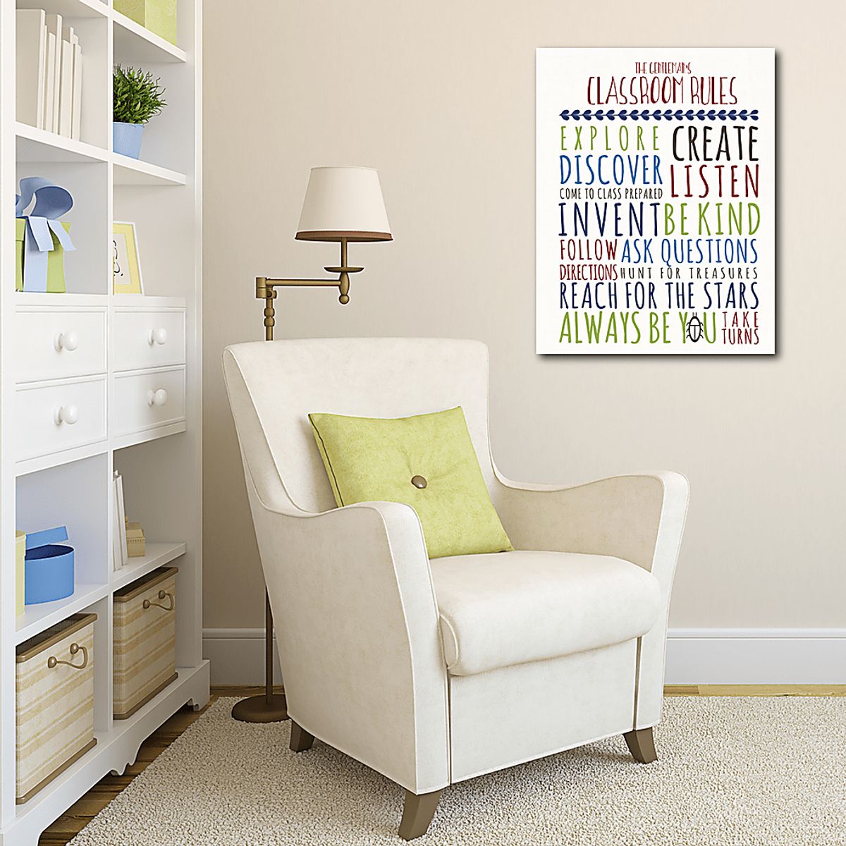 Homeschool Rules White Artwork | Rooms to Go