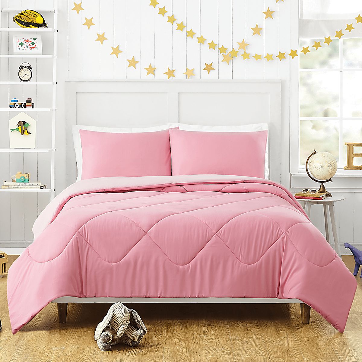 Irys Pink Twin Comforter Set | Rooms to Go