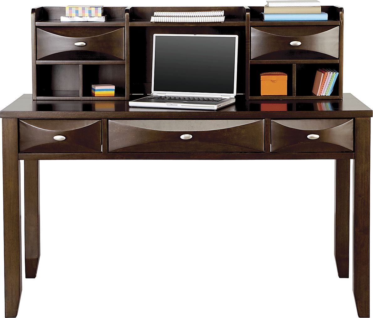 Ivy League 2 Pc Cherry,Dark Cherry Dark Wood Desk/Hutch - Rooms To Go